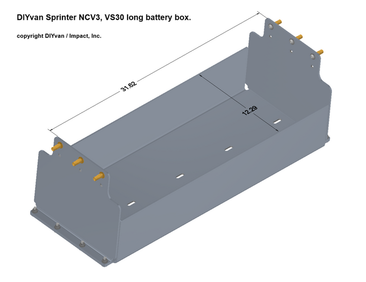 Extended Battery Box for NCV3 & VS30 Sprinter - DIYvan